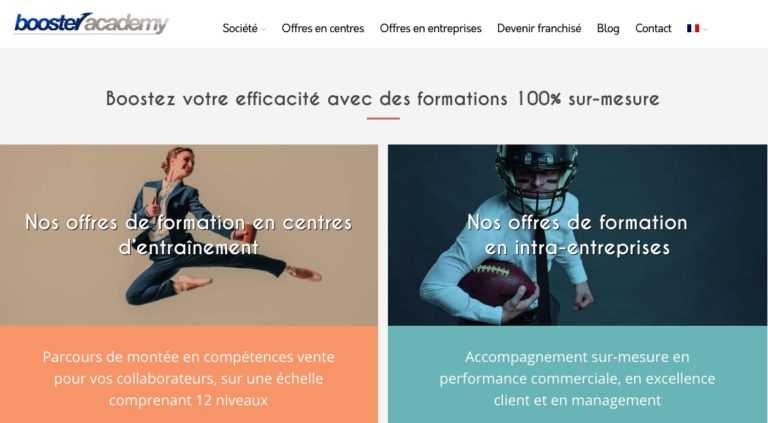 Booster Academy, une refonte de site comprenant 3 mini-sites et un maxi ...